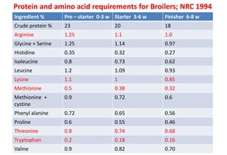 AMINO ACIDS IN BROILERS AND LAYERS | PPTX