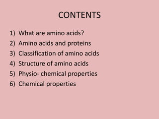 Structure Of Amino Acids Ppt