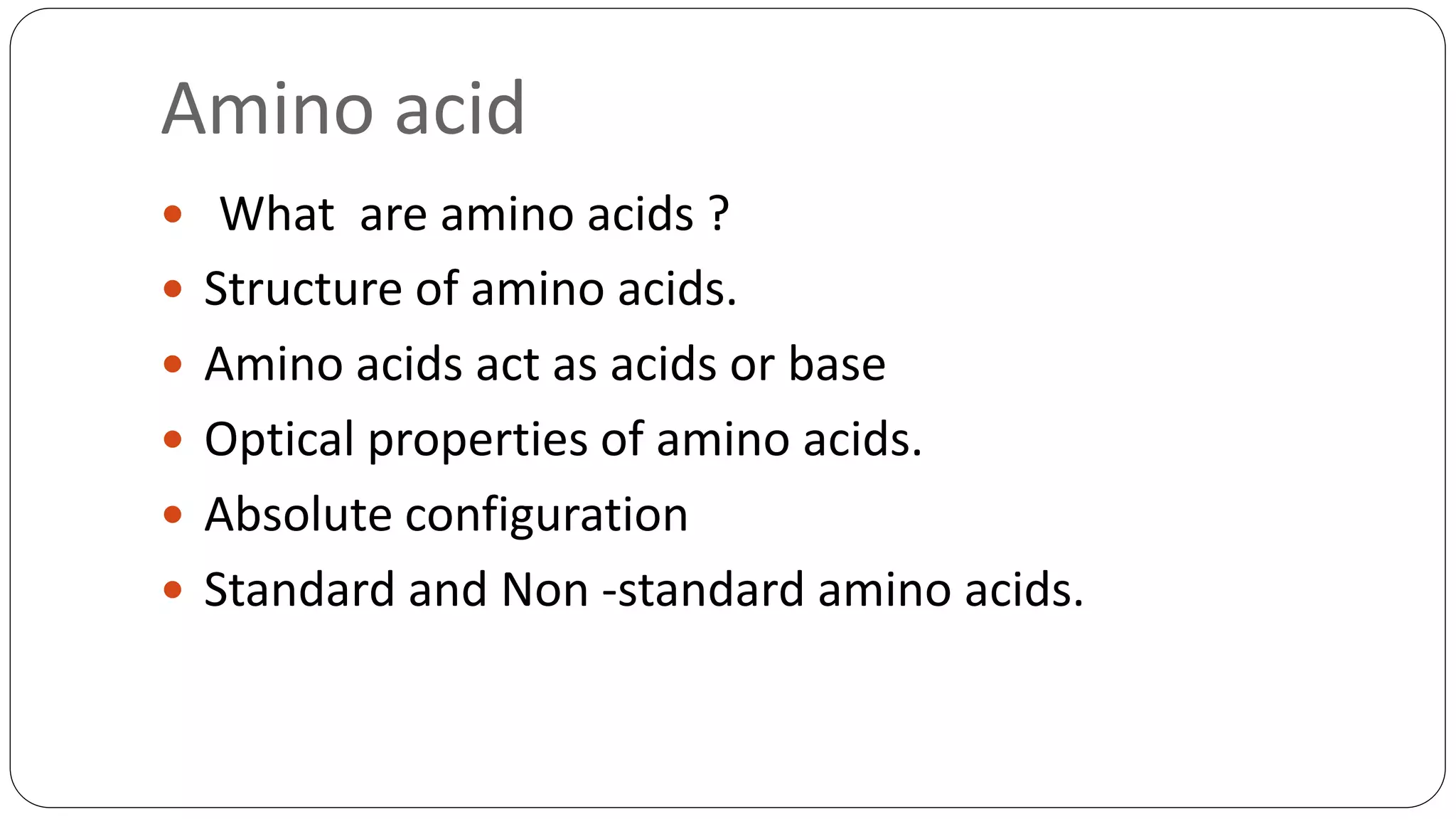 Amino acids | PPT