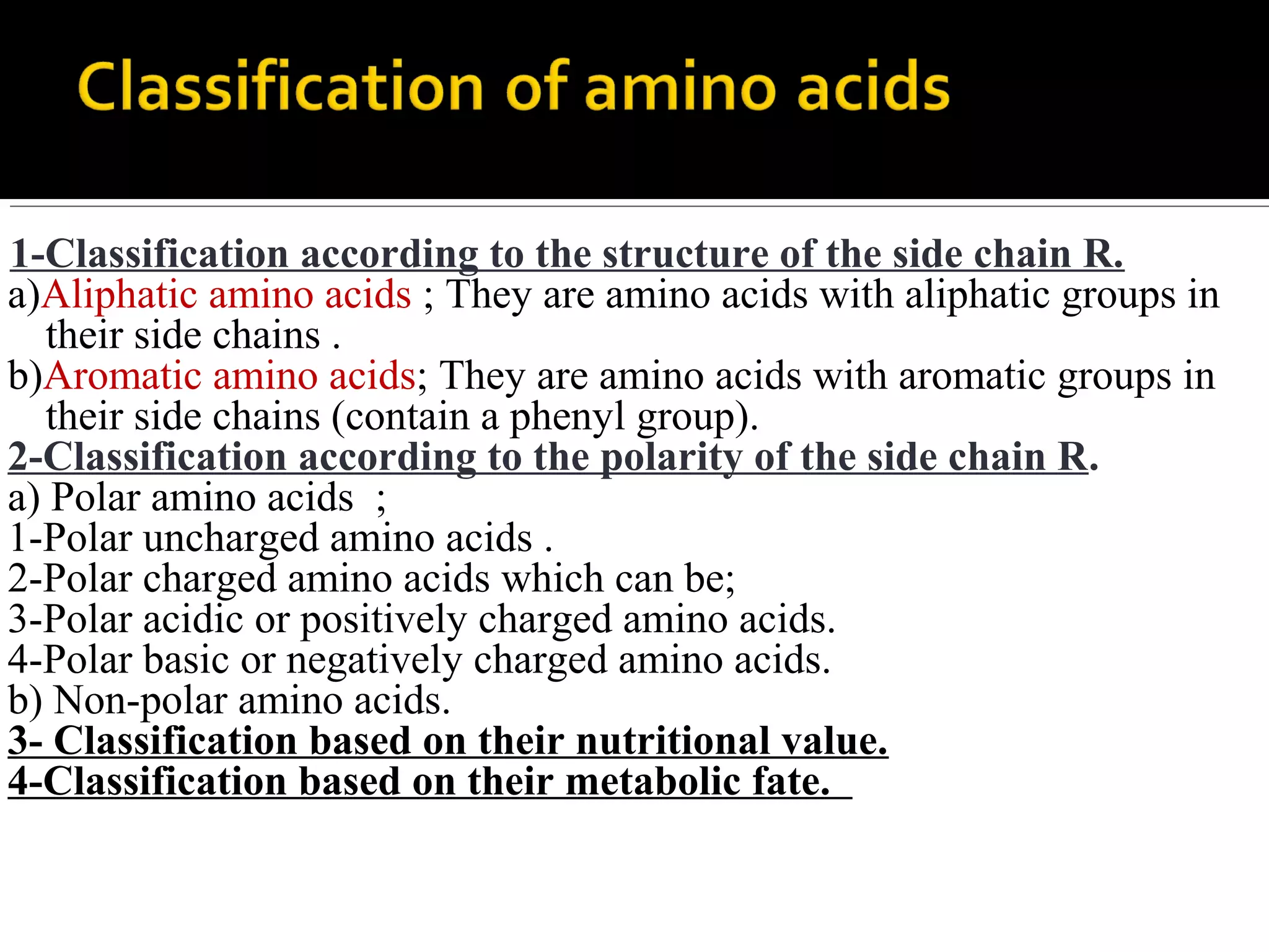 Amino acids classification | PPT