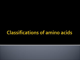 Amino acids classification | PPT