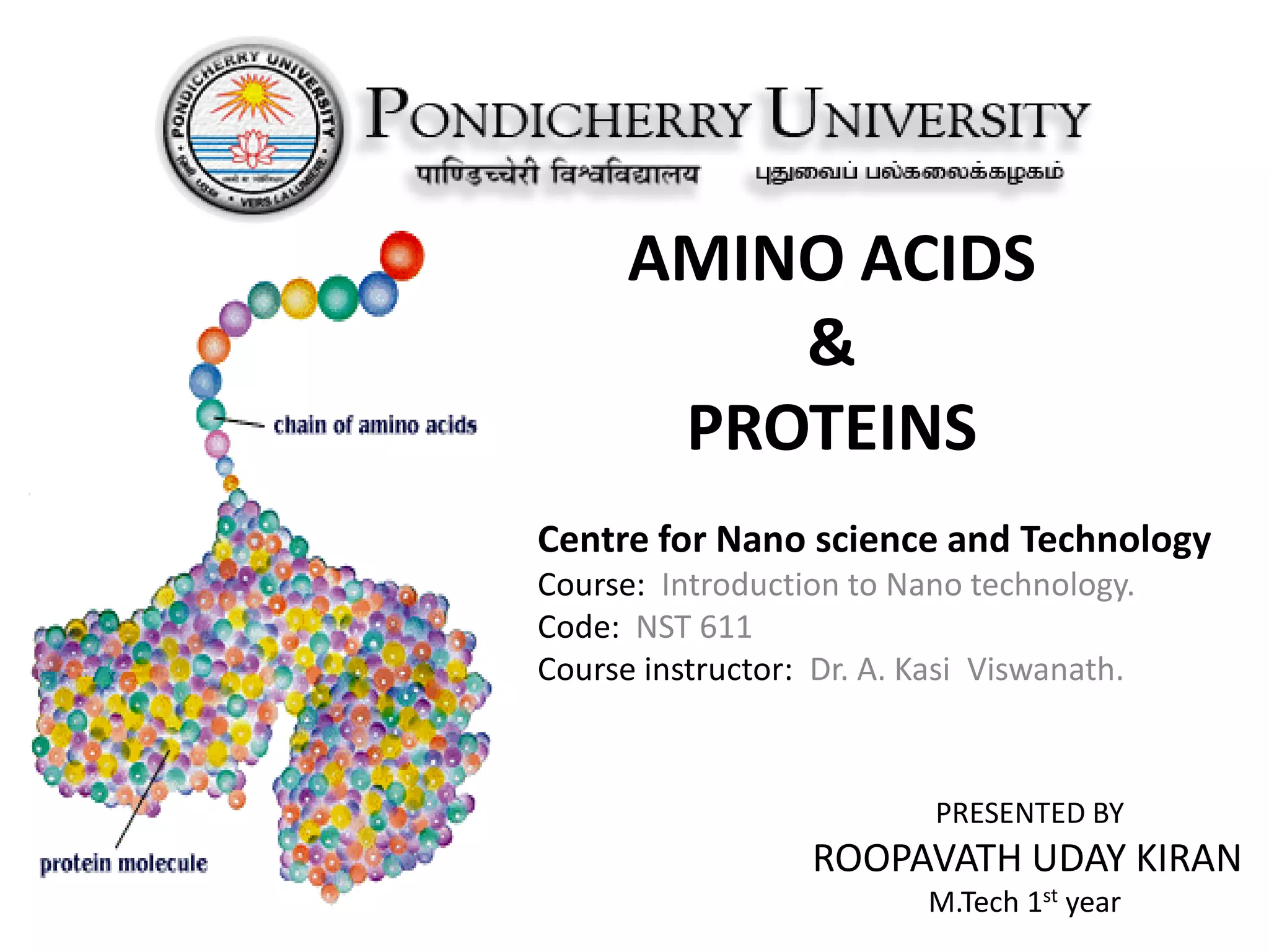 Amino acids and proteins | PDF