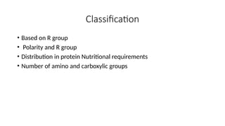 Amino ACIDS classification Bsc .pptx