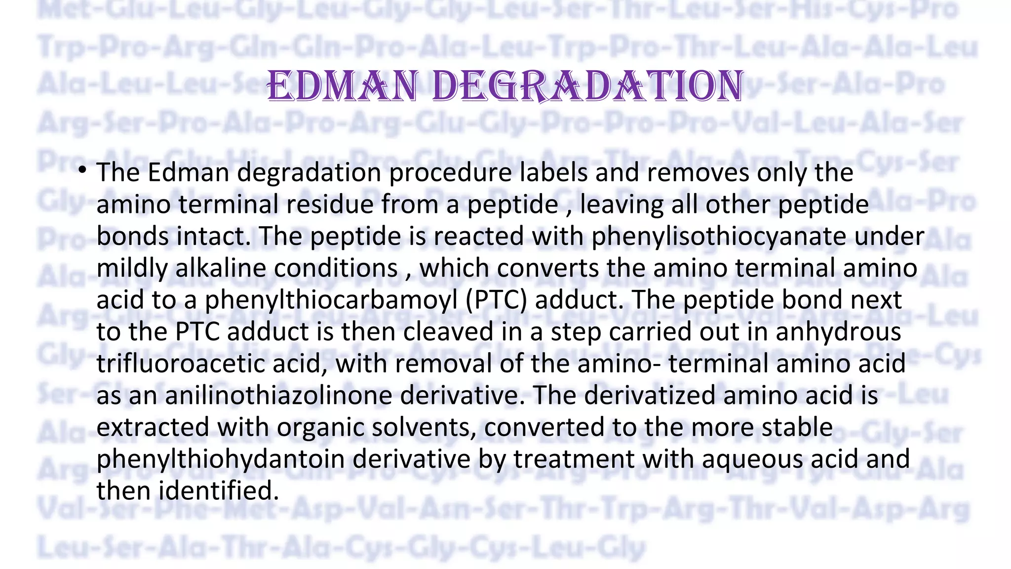 Amino acid sequencing | PPT