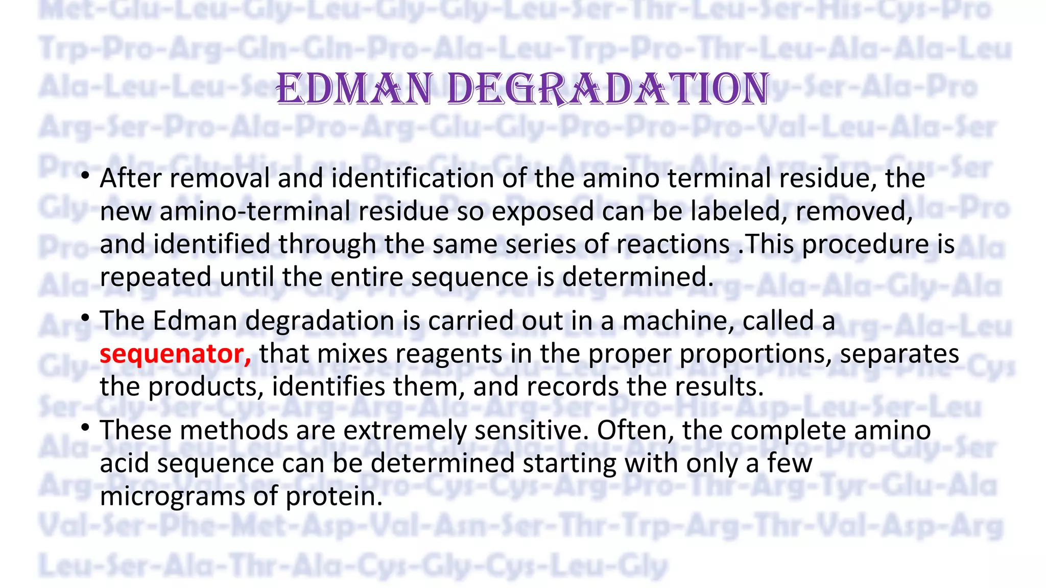 Amino acid sequencing | PPT