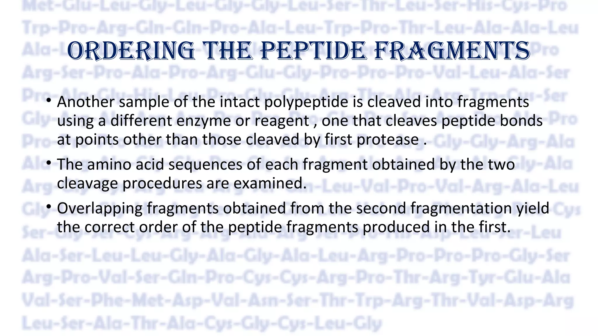Amino acid sequencing | PPT