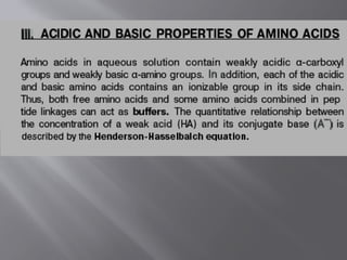 Amino Acids are the building blocks of proteins | PPTX