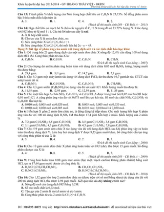 chuyen de amin aminoaxit on thi dai hoc 2013 - 2014 | PDF