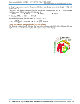 chuyen de amin aminoaxit on thi dai hoc 2013 - 2014 | PDF