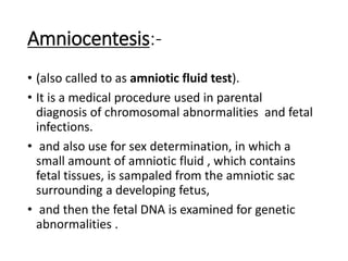 Aminocentosis babar khan university of swat | PPTX