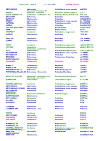 Aminoglucosidos macrolidos-lincosamidas | PDF