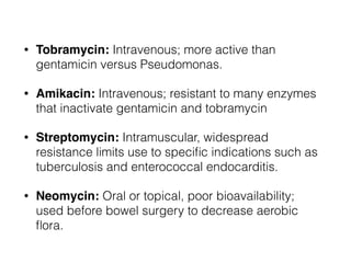 Aminoglycoside and spectinomycin | PDF