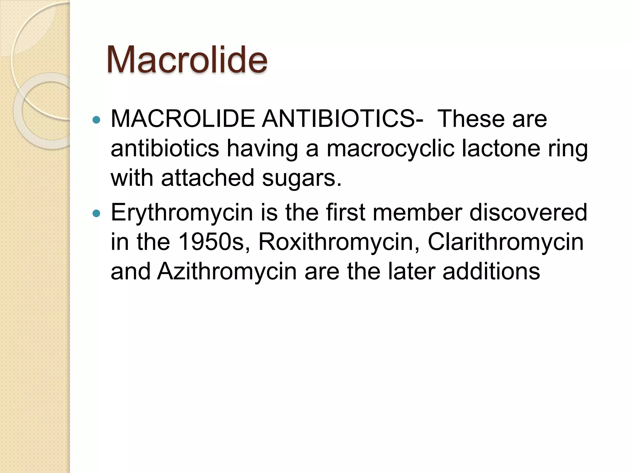 Aminoglycoside and macrolide antibiotics | PPTX