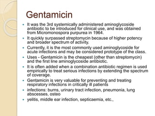 Aminoglycoside and macrolide antibiotics | PPTX