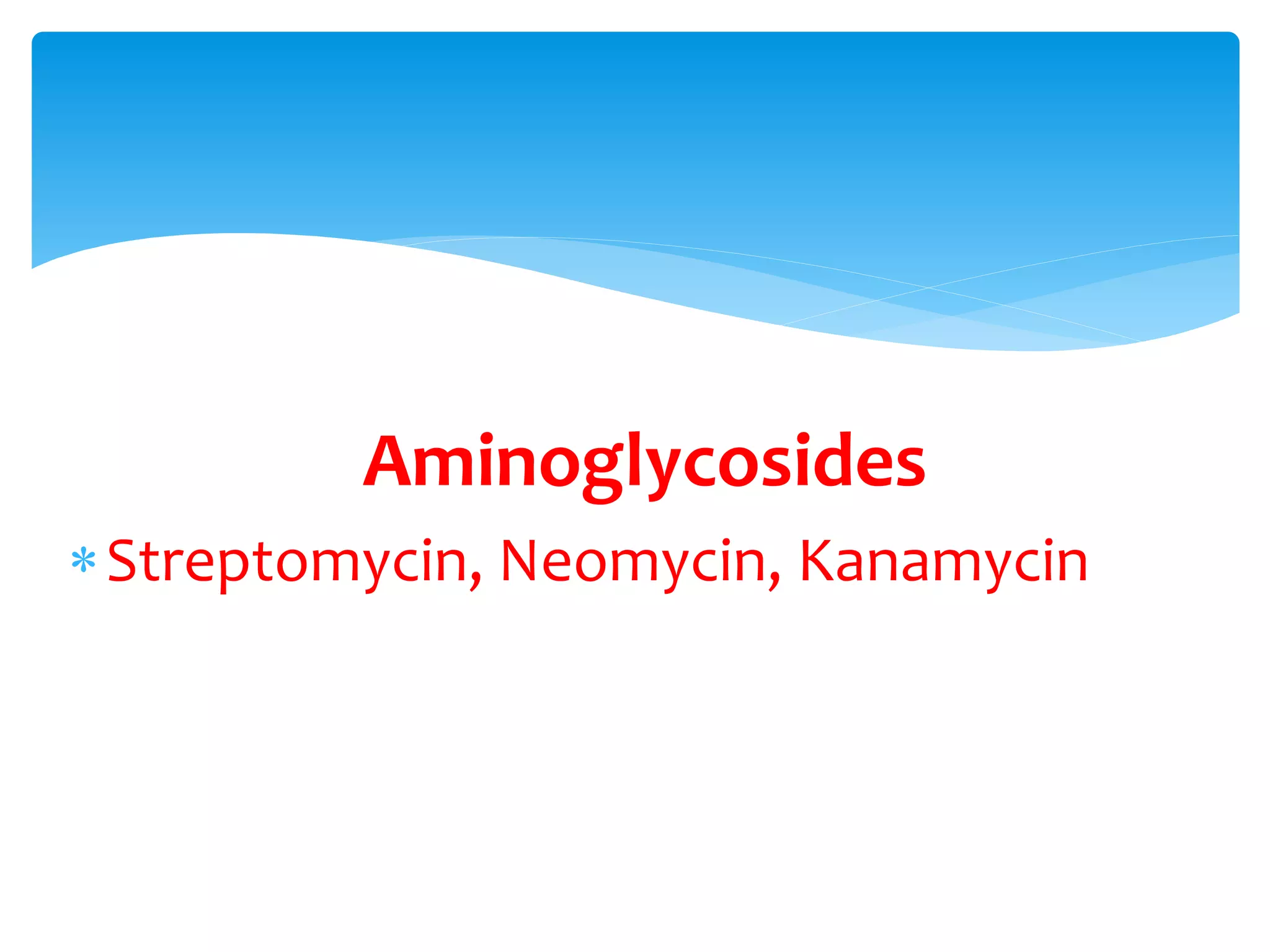 Antibiotics - Aminoglycosides | PPTX