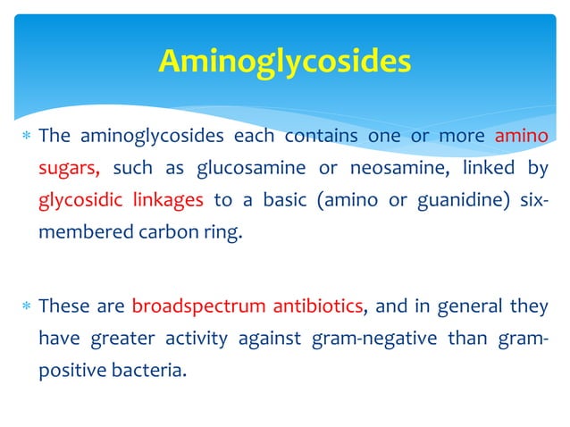 Antibiotics - Aminoglycosides | PPTX