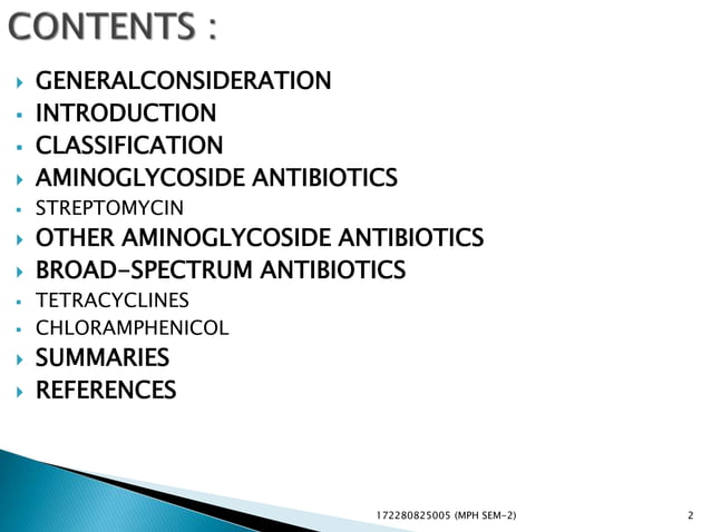 AMINO GLYCOSIDE ANTIBIOTICS & BROAD-SPECTRUM ANTIBIOTICS | PPT