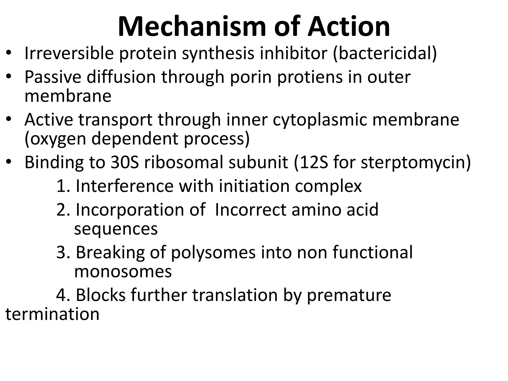 AMINOGLYCOSIDES protein synthesis inhibitor | PPTX
