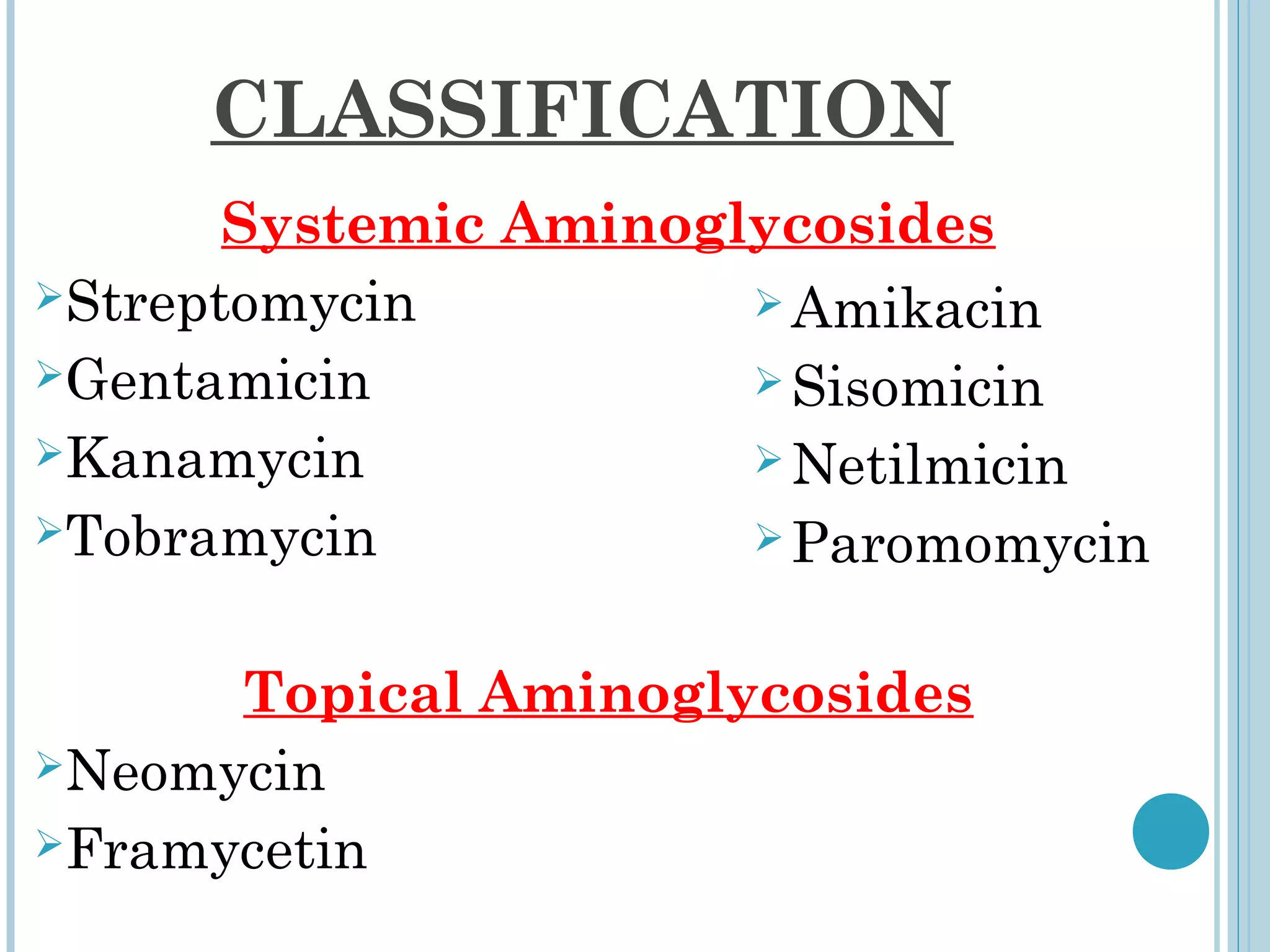 Aminoglycosides PPT Aminoglycosides PPT
