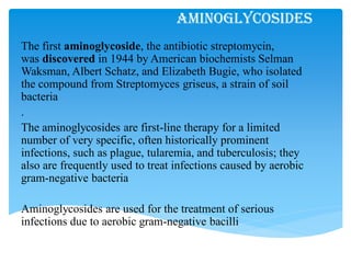 Aminoglycosides p pt | PDF