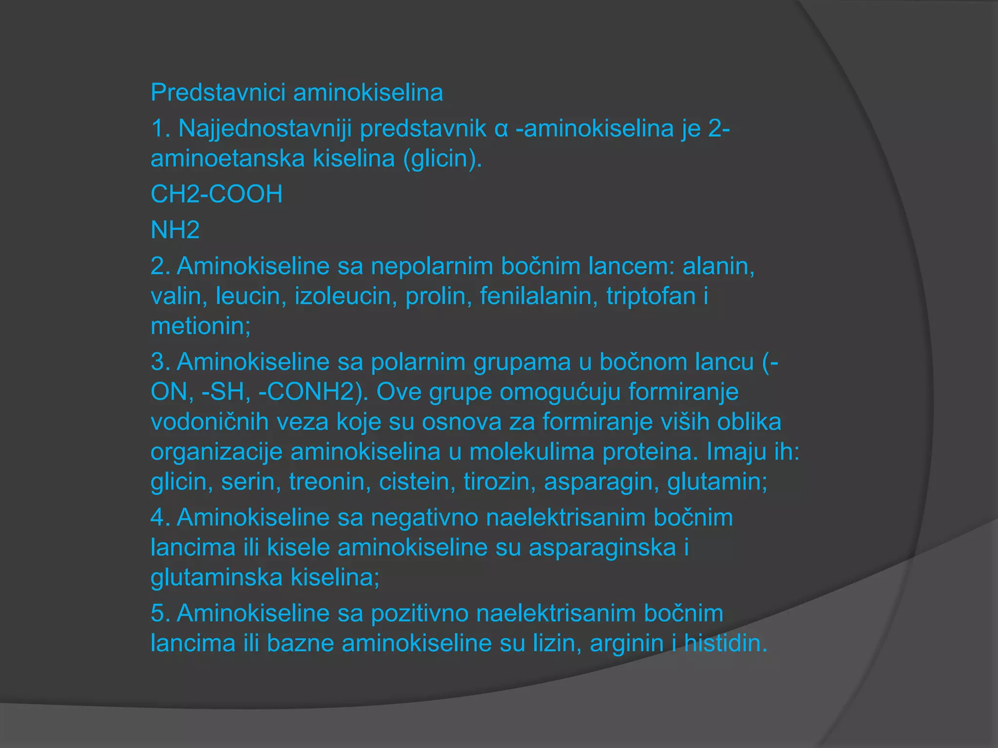 Aminokisline i proteini hemija | PPTX