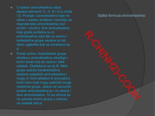 Aminokisline i proteini hemija | PPTX