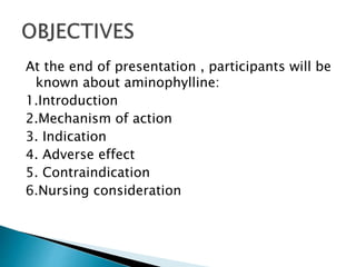 Aminophylline drug | PPTX