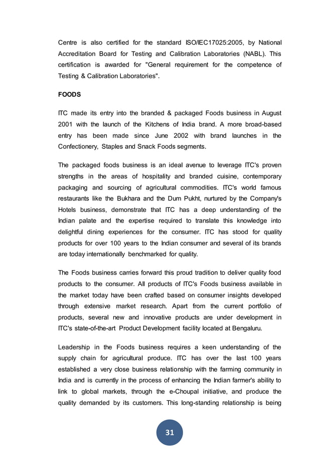 PRODUCT ANALYSIS OF ITC Ltd. | PDF