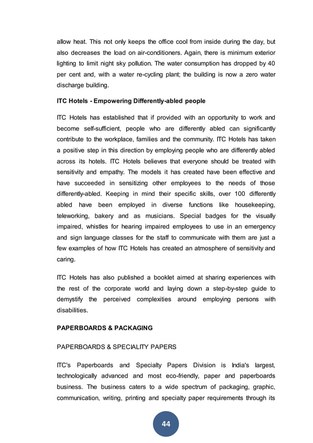 PRODUCT ANALYSIS OF ITC Ltd. | PDF