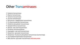Amino transferases - Basics | PPSX