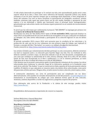 Bienal de Venecia 2015, convocatorria | PDF