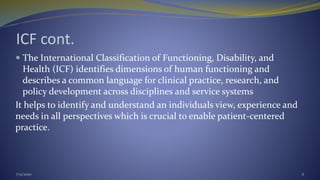 ICF and Neuromotor impairment | PPTX