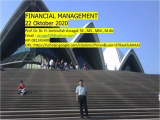 Aminullah assagaf financial management 23 okt 2020 | PPT
