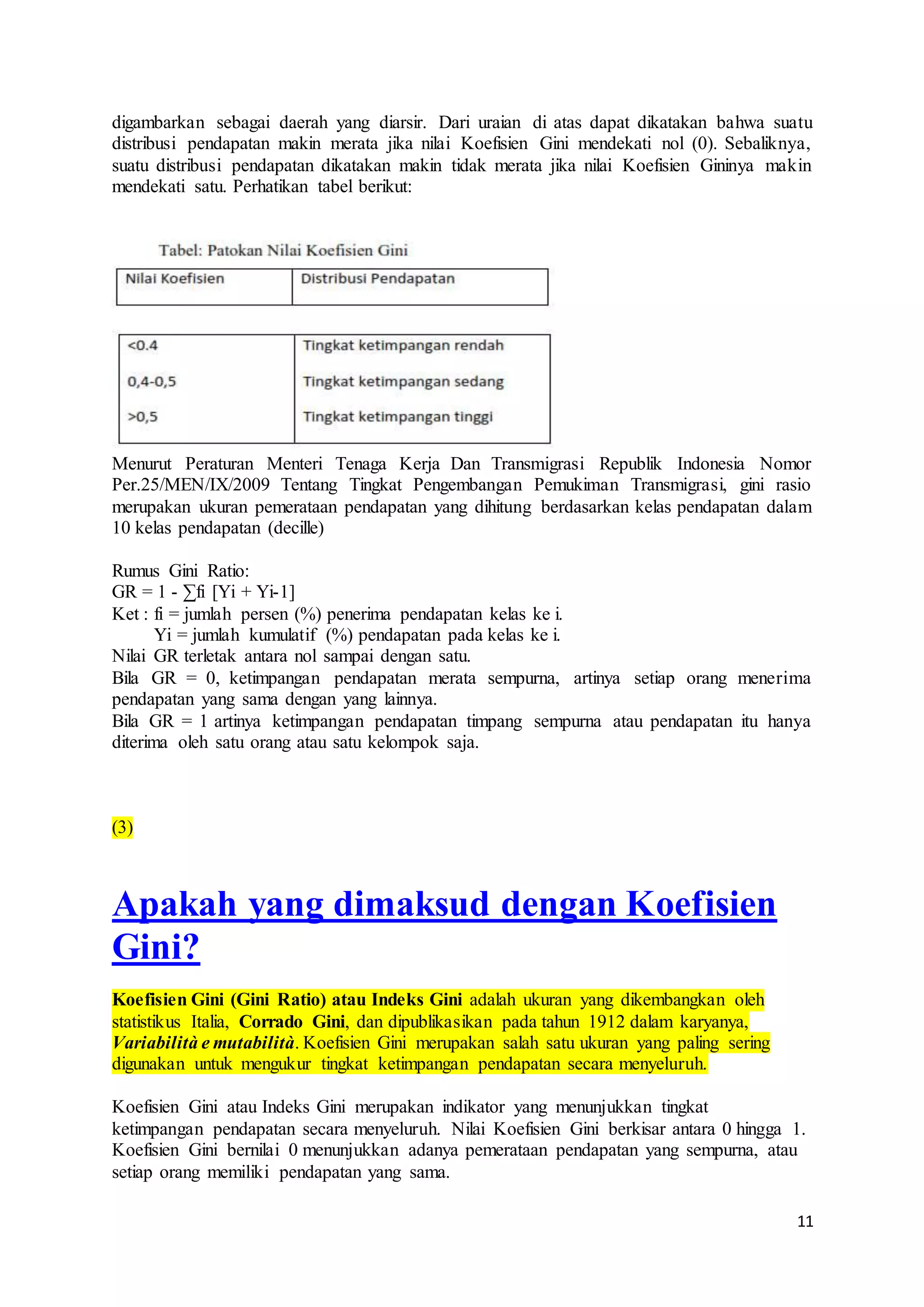 Aminullah assagaf menghitung gini ratio | DOCX