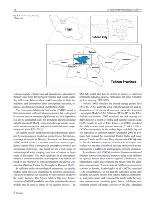 Simulation of atmospheric mercury dispersion and deposition in Tehran ...