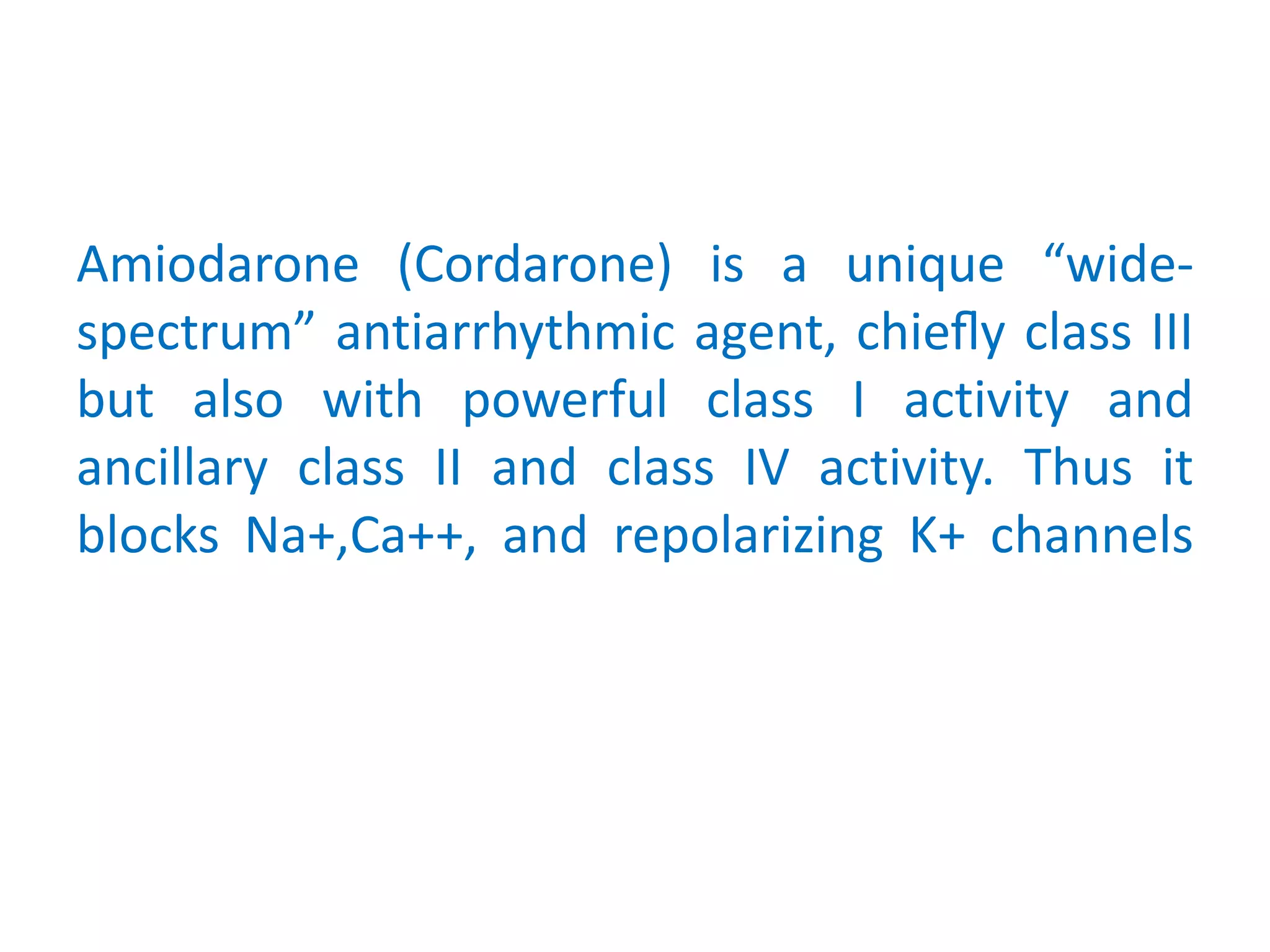 Amiodarone | PPTX | Heart and Cardiovascular Diseases | Diseases and ...