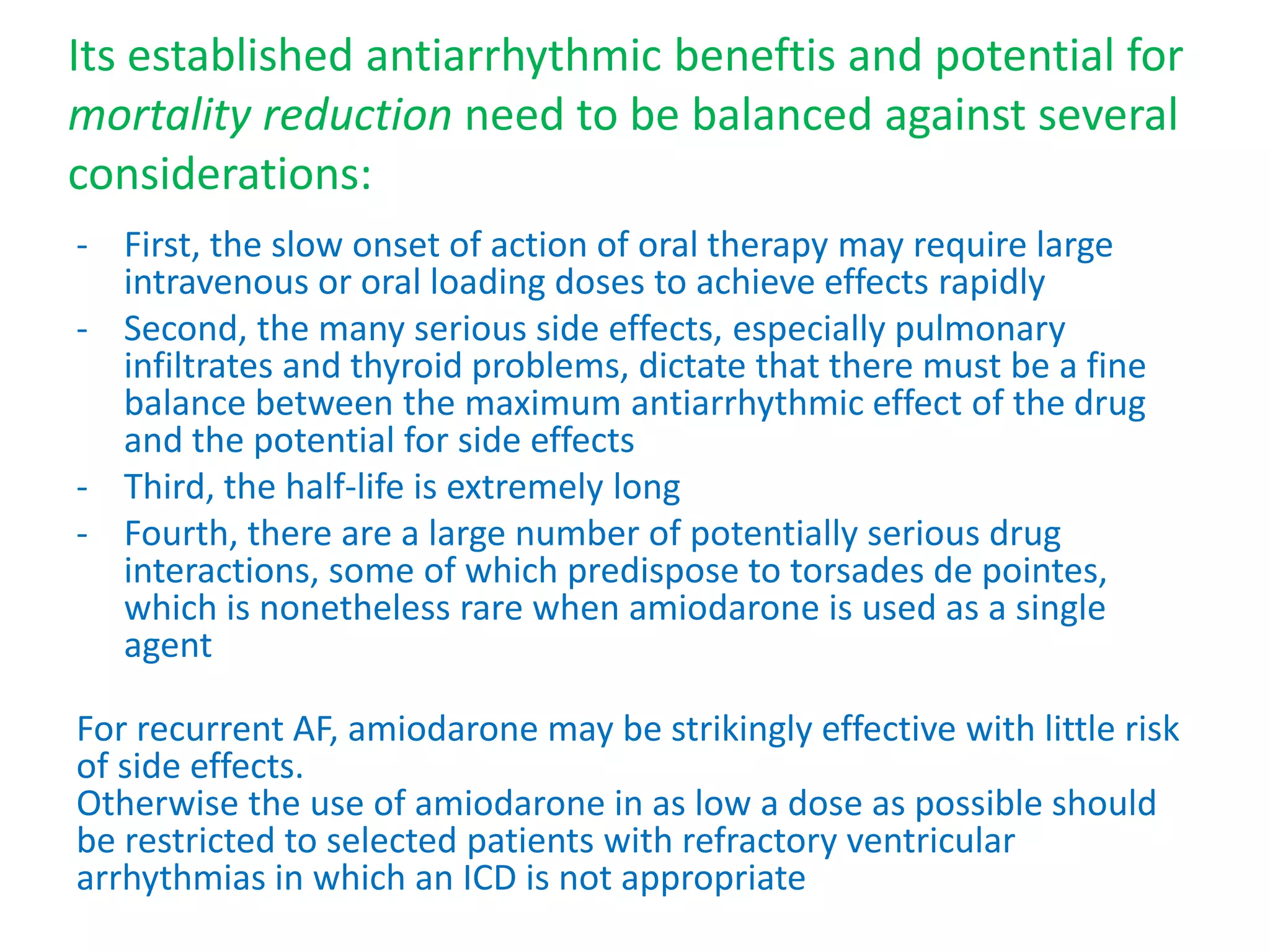 Amiodarone | PPTX | Heart and Cardiovascular Diseases | Diseases and ...