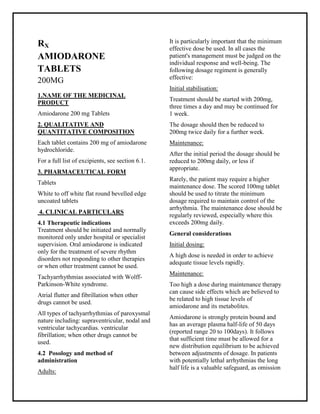 Amiodarone 200 mg tablets smpc taj pharmaceuticals | PDF