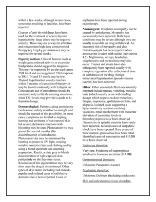 Amiodarone 30mgml injection smpc taj pharmaceuticals | PDF