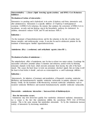 Amiodarone – simvastatin interaction | DOCX