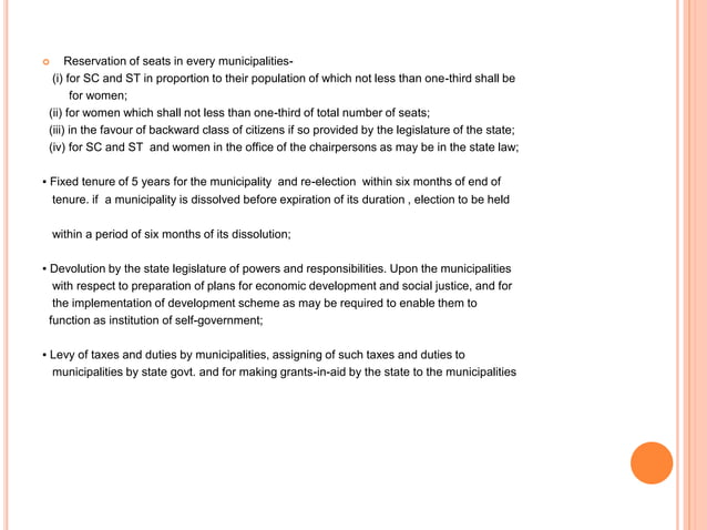 74th constitutional amendment act 1992 and Women Empowerment | PPT