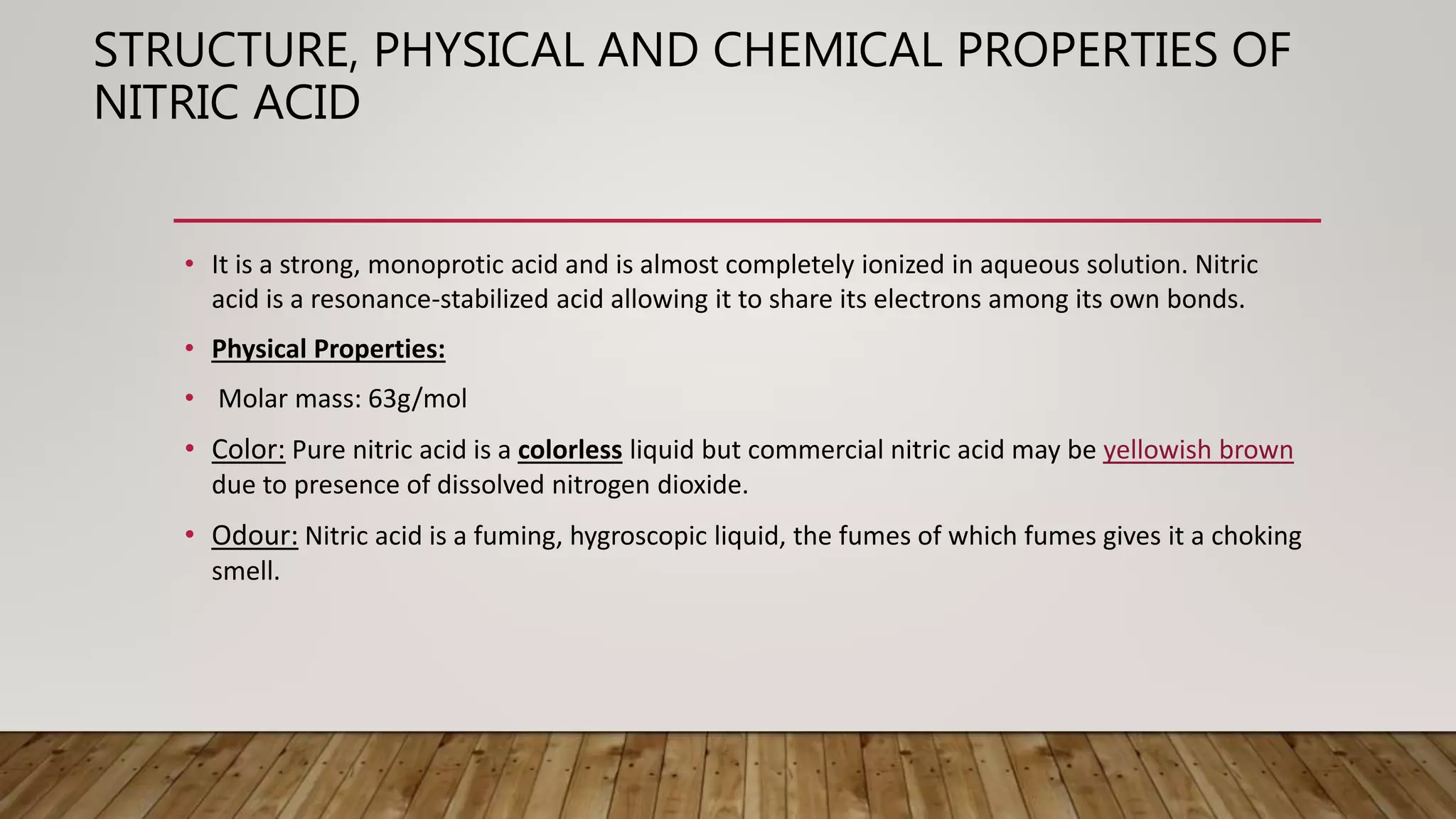 preparation and uses of nitric acid | PPT