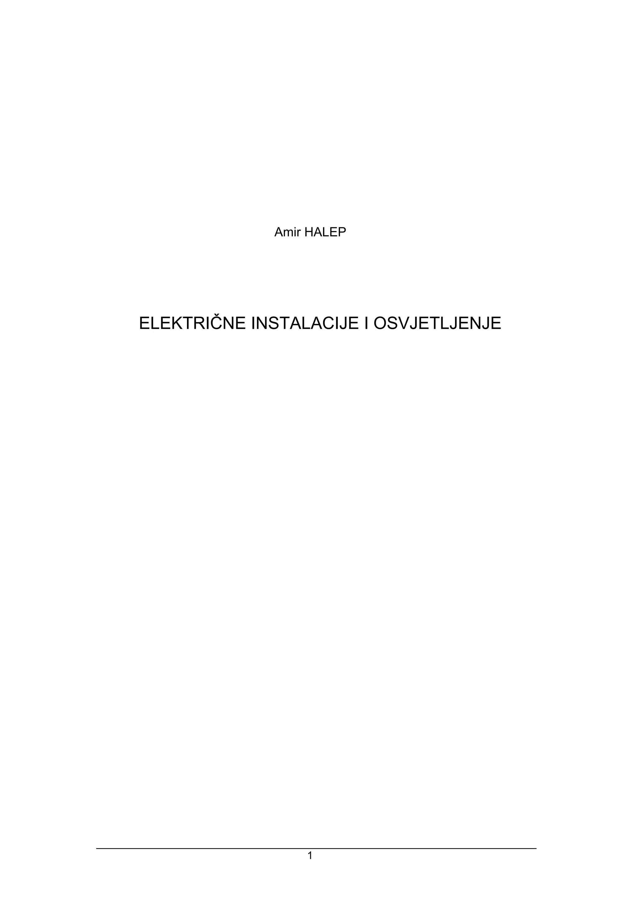 Amir halep-elektricne-instalacije-i-osvetljenje | PDF