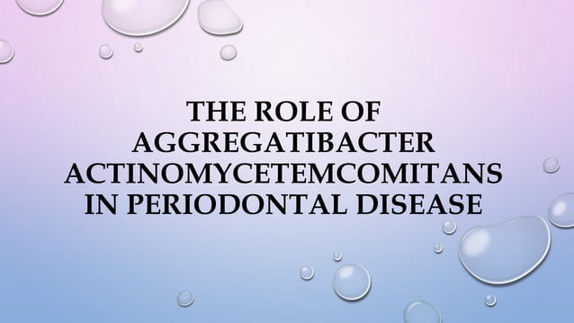 Aggregatibacter Actinomycetemcomitans | PPTX