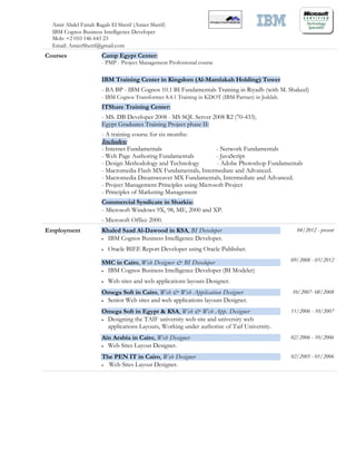 Amir sherif resume | PDF