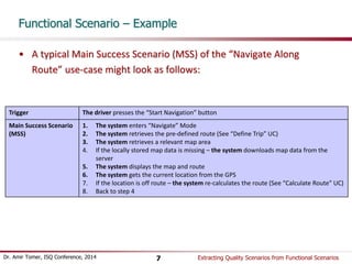 Extracting Quality Scenarios from Functional Scenarios | PPTX | Auto ...