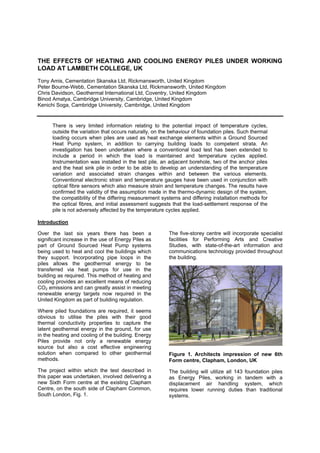The Effects of Heating and Cooling Energy Piles Under Working load at ...
