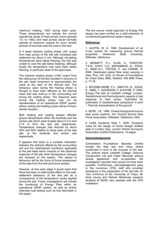 The Effects of Heating and Cooling Energy Piles Under Working load at ...