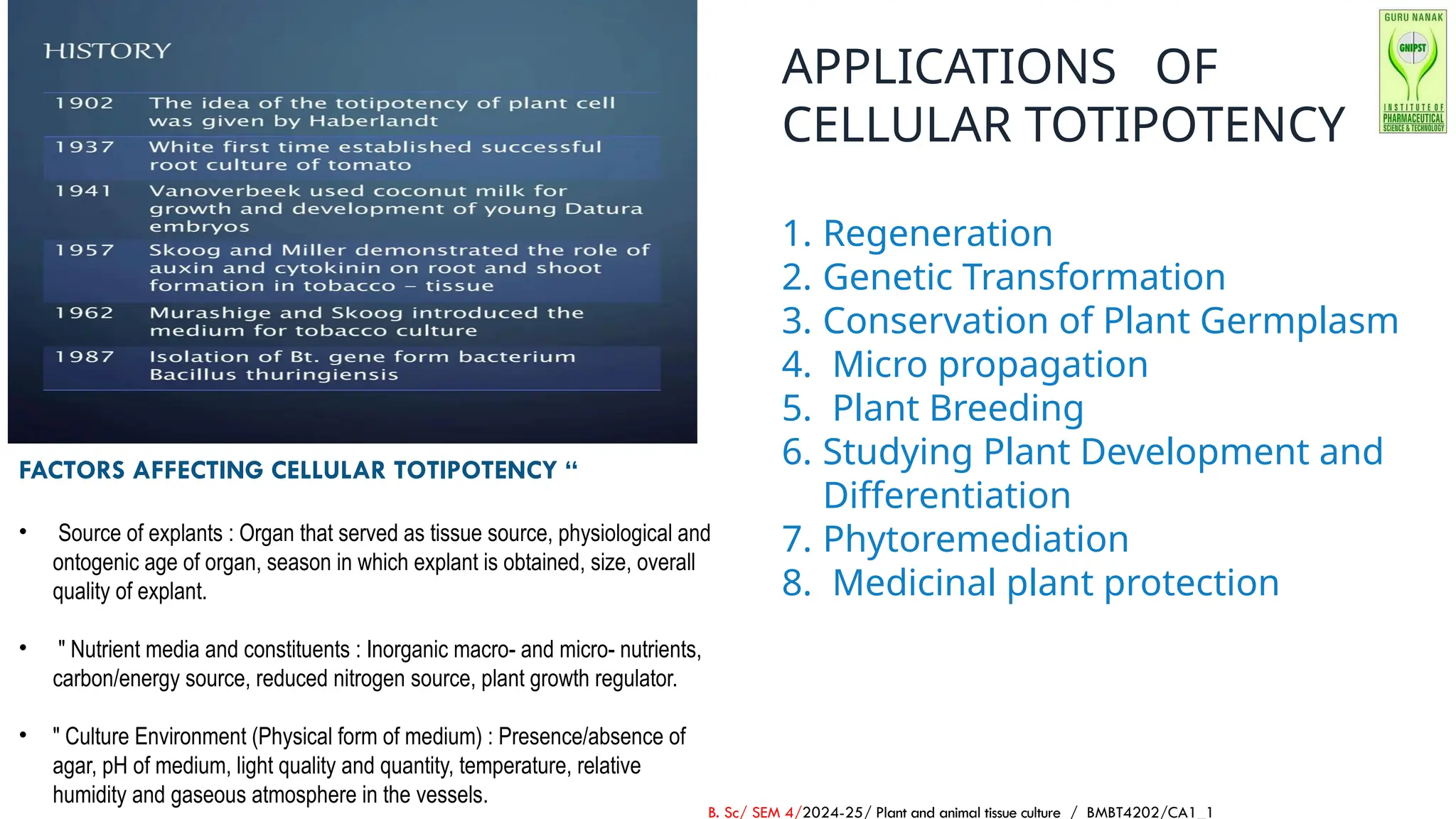 Cellular toti potency its process and applications | PPTX