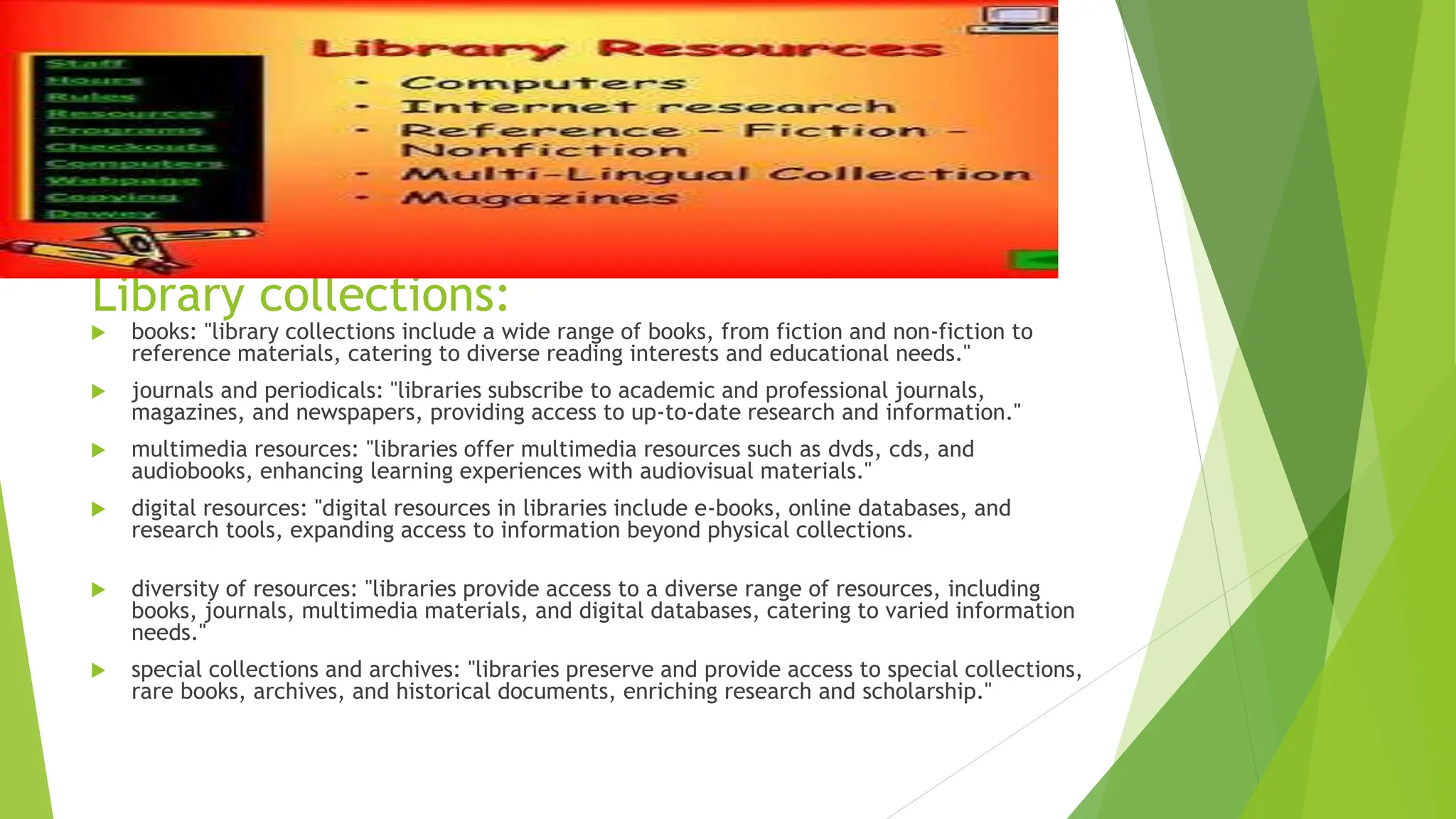 Library as a learning resources......... | PPTX